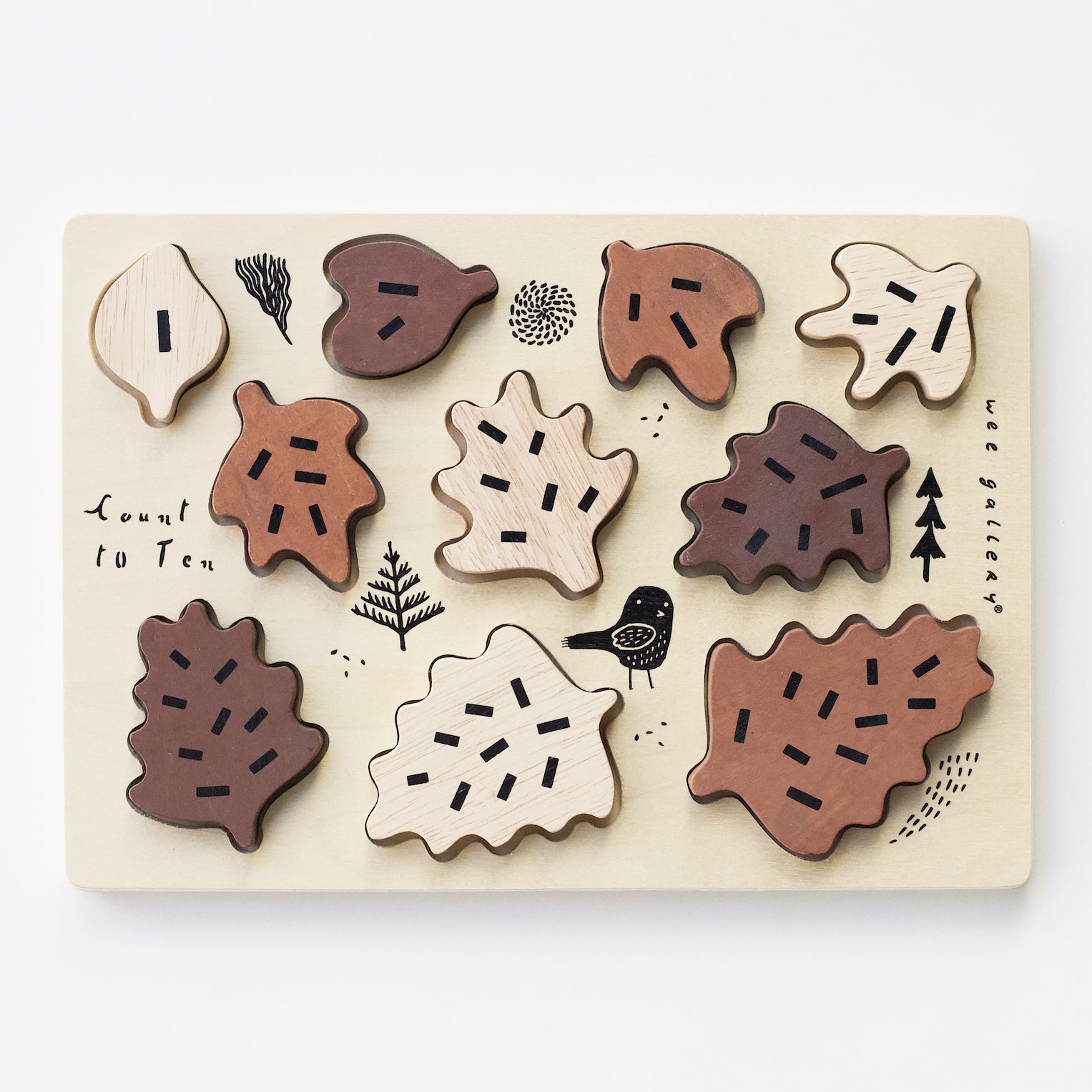 Leaves Wooden Tray Puzzle – Project Nursery